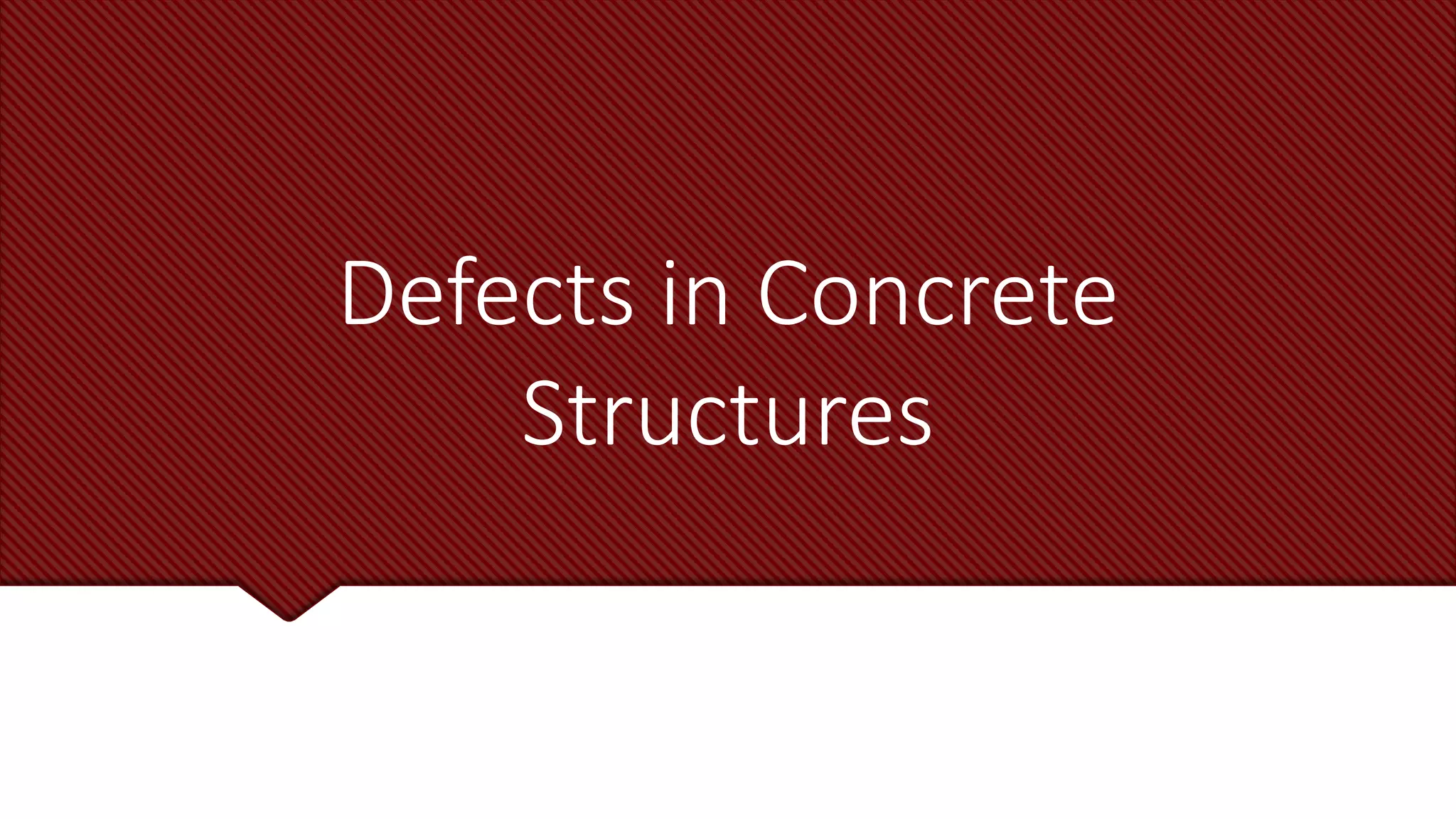 Defects In Concrete Pptx Civil Engineering Industry Industries