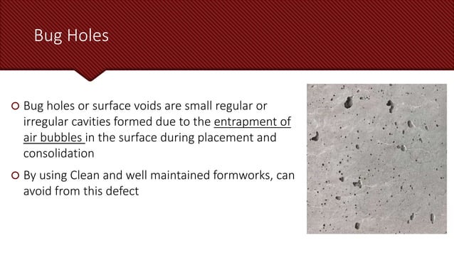 Defects in Concrete.pptx | Civil Engineering Industry | Industries