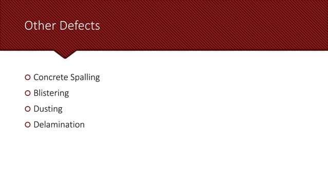 Defects in Concrete.pptx | Civil Engineering Industry | Industries