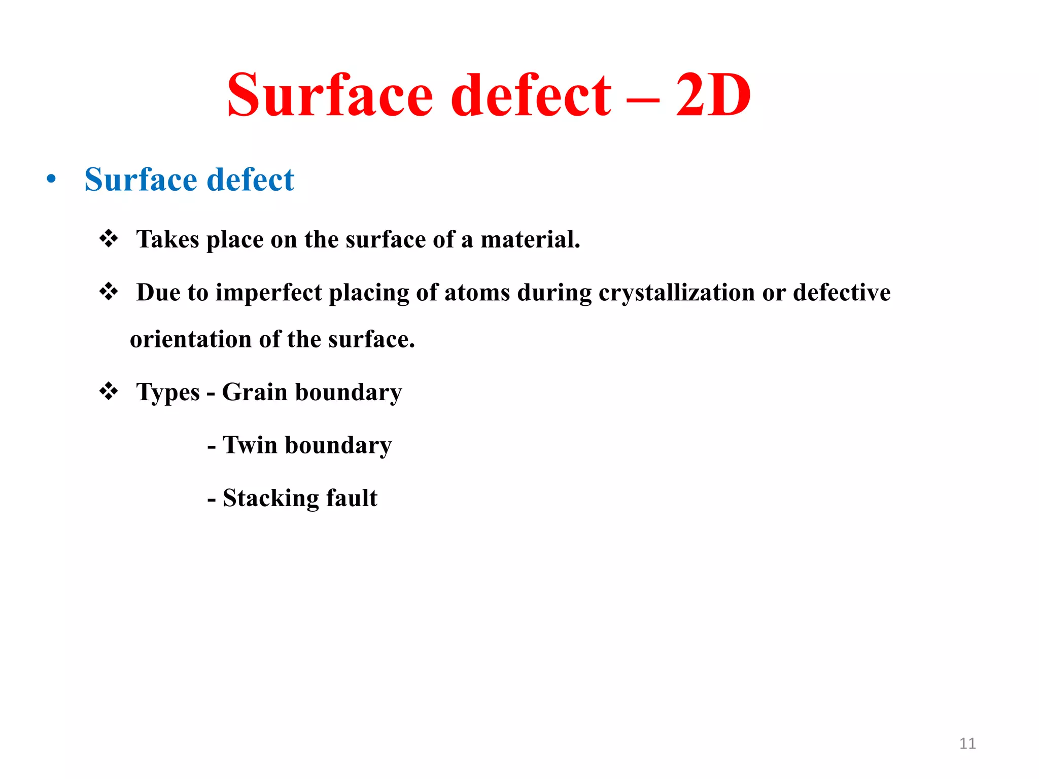 Defects in crystal | PPTX
