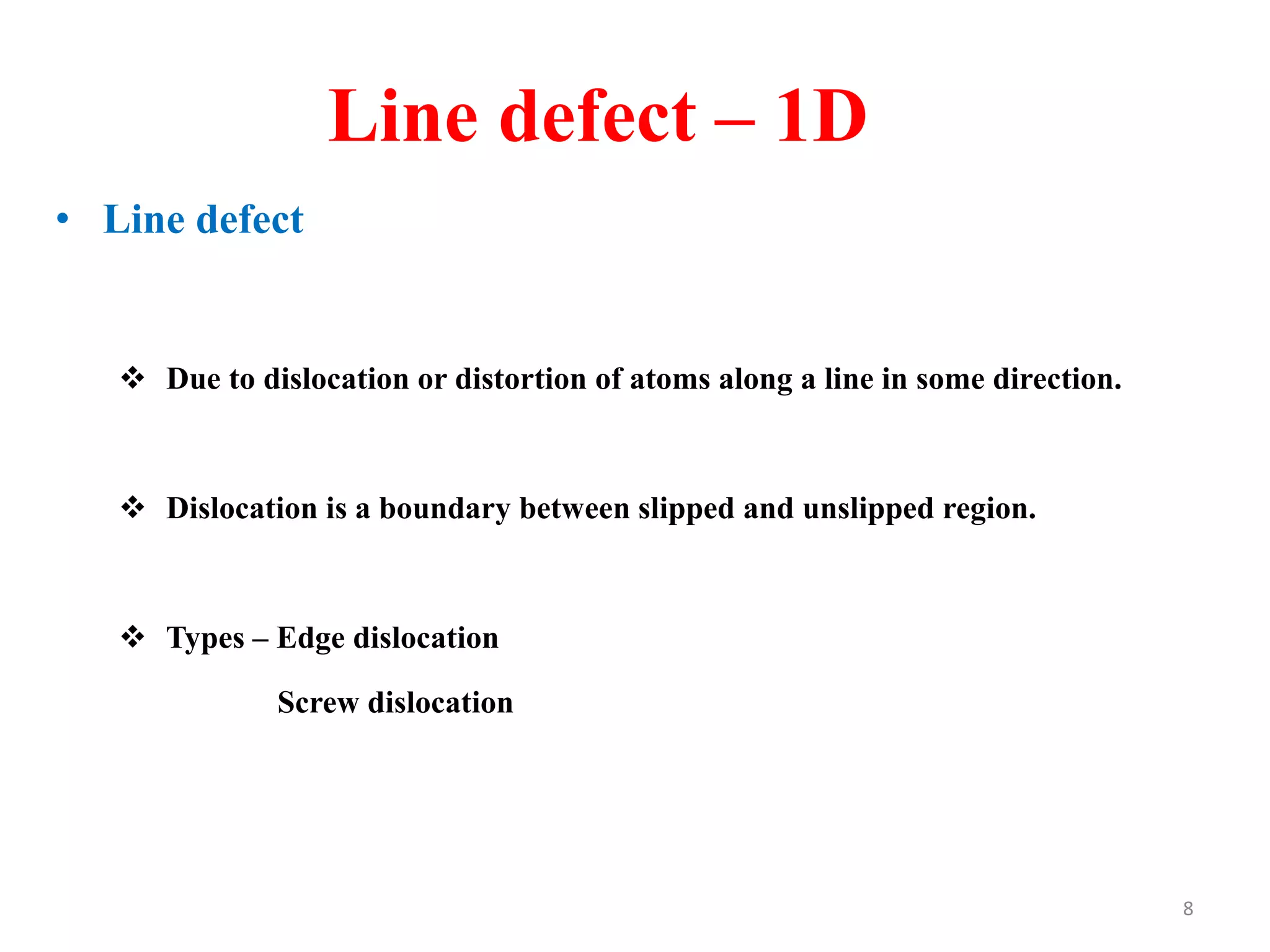 Defects in crystal | PPTX