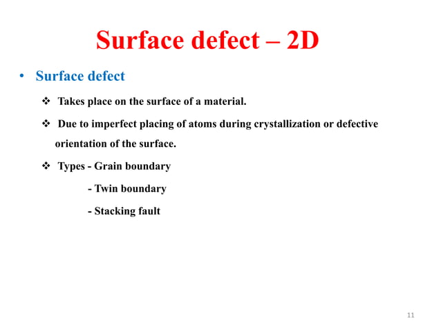 Defects in crystal | PPTX