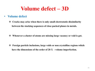 Defects in crystal | PPTX