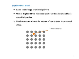 Defects in crystal | PPTX