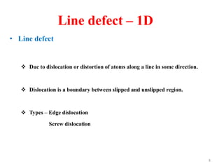 Defects in crystal | PPTX