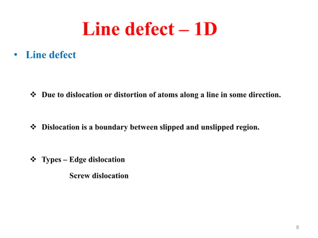 Defects in crystal | PPTX