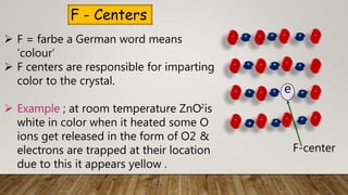 Defects in crystals by deepika | PPTX