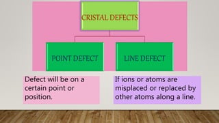 Defects in crystals by deepika | PPTX