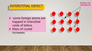 Defects in crystals by deepika | PPTX