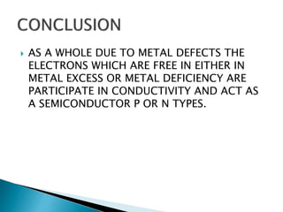 Defects in crystals by suman | PPT