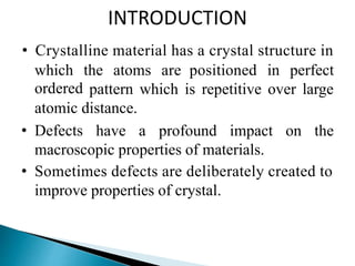 Defects in crystals by suman | PPT