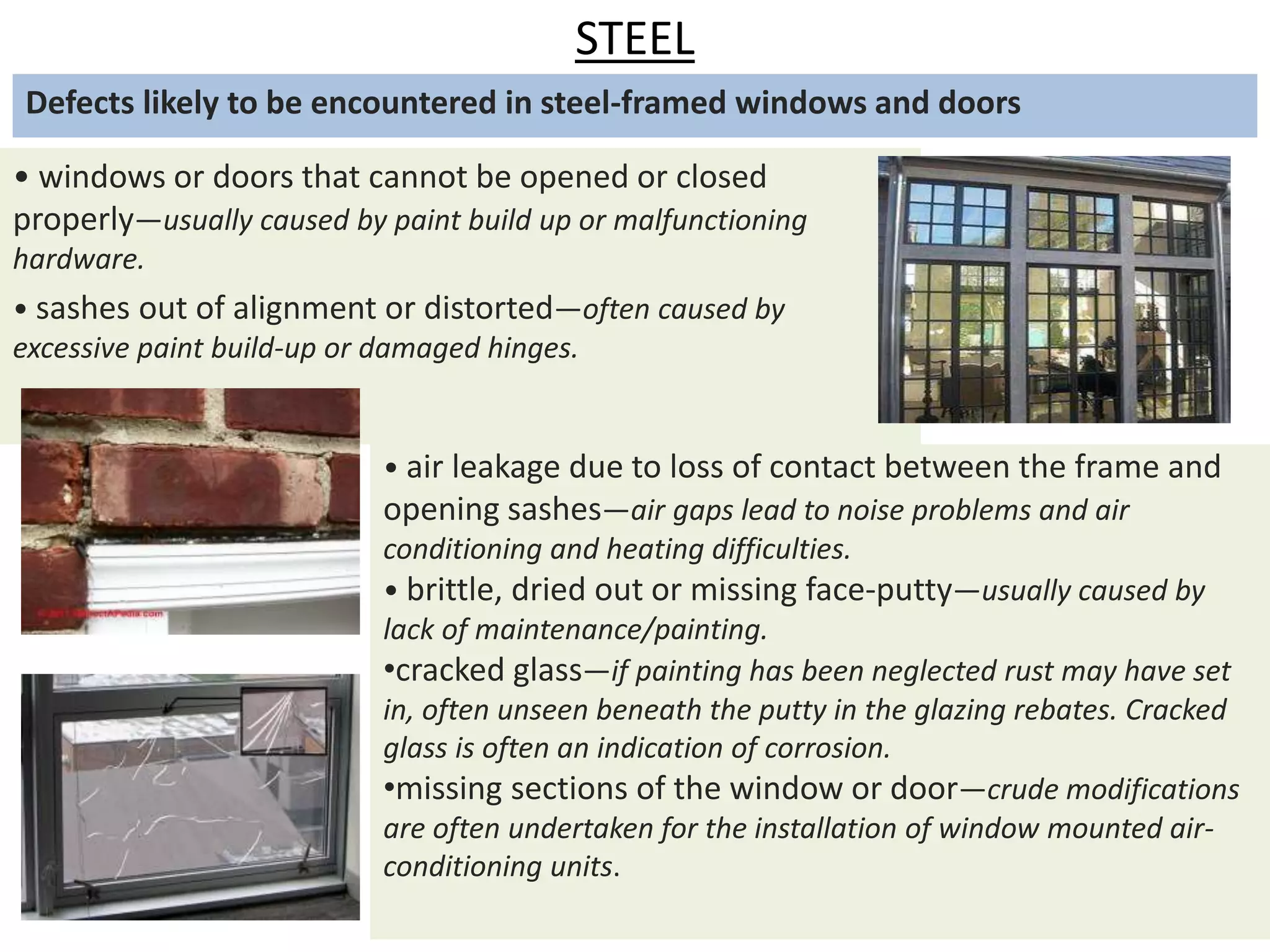 Defects in doors and windows | PPTX