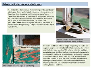 Defects in doors and windows | PPTX