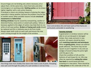 Defects in doors and windows | PPTX