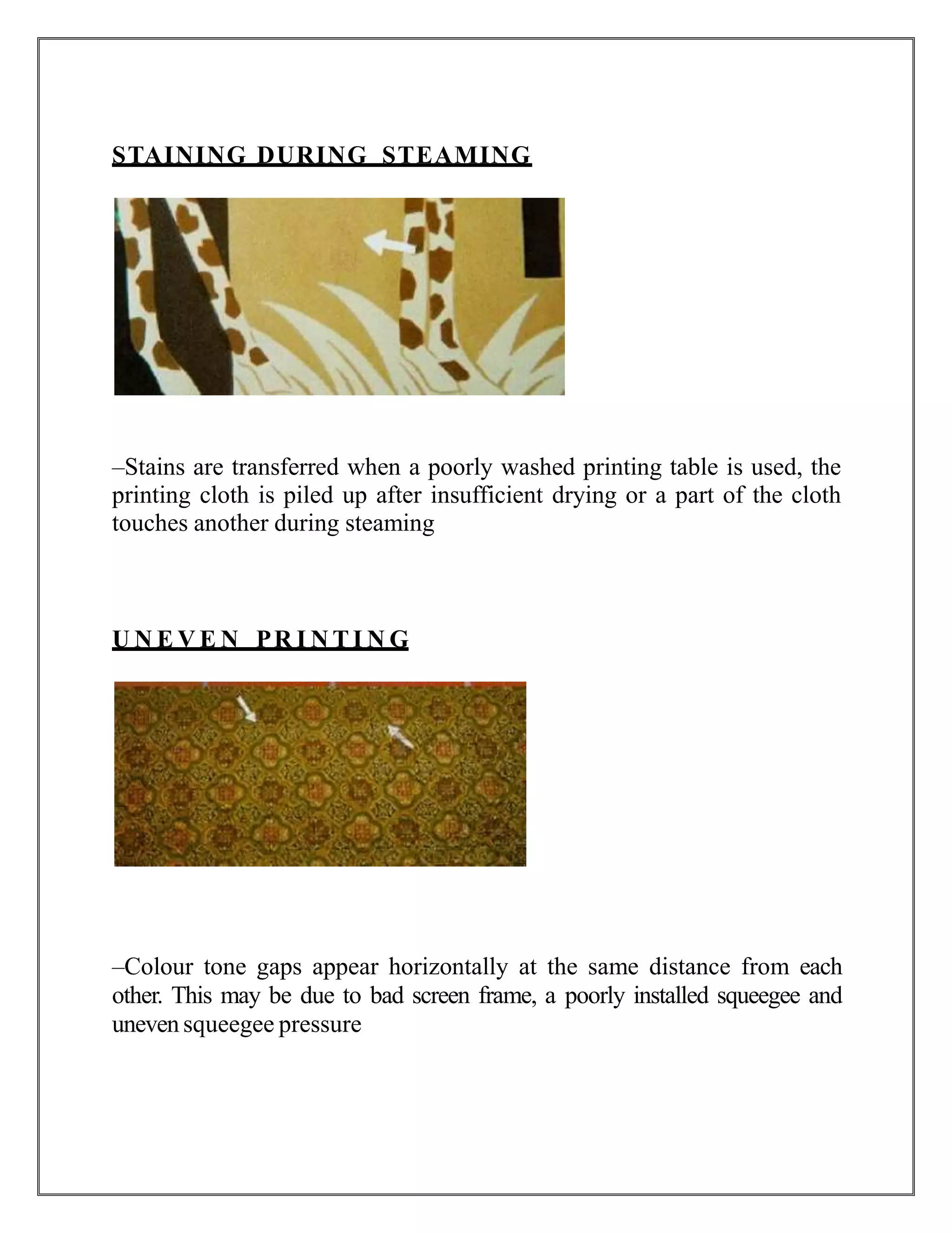 Defects in dyeing and printing | PPTX