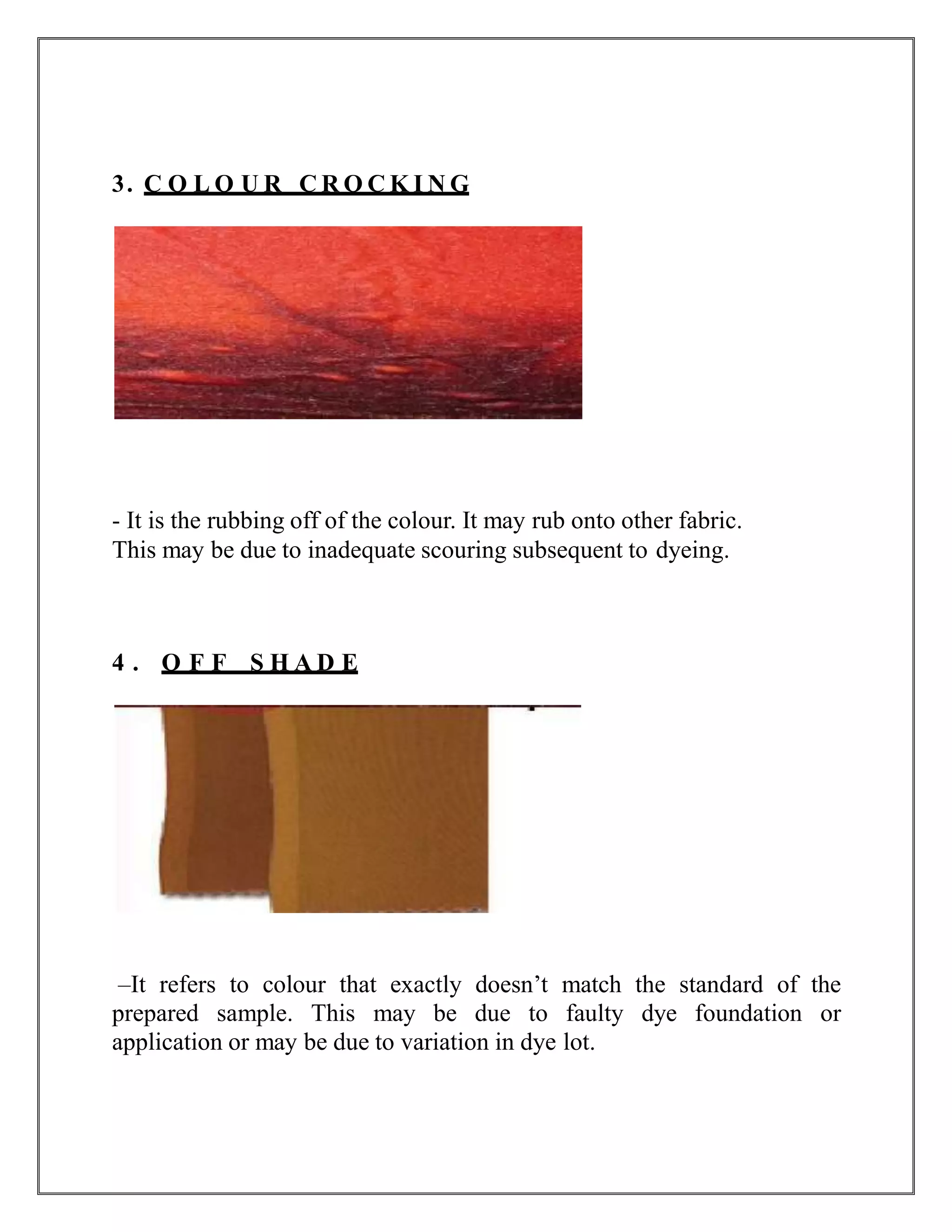 Defects in dyeing and printing | PPTX