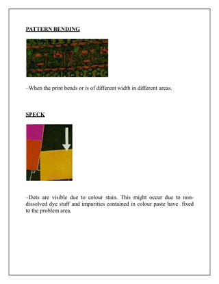 Defects in dyeing and printing | PPTX