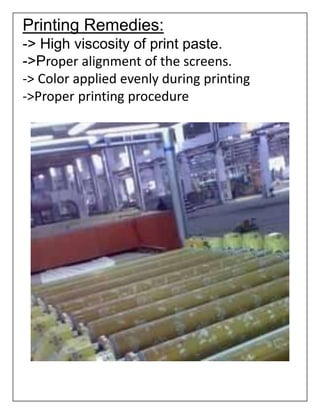 Defects in dyeing and printing | PPTX