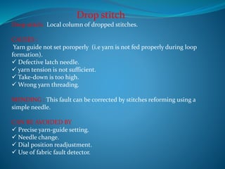 Defects in knitting | PPT