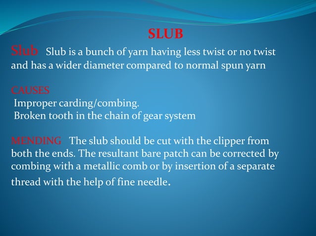 Defects in knitting | PPT