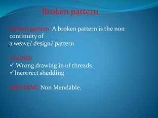 Defects in knitting | PPT