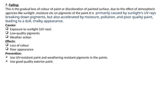 DEFECTS IN PAINTING, Building technology | PPTX