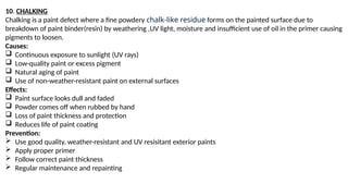 DEFECTS IN PAINTING, Building technology | PPTX
