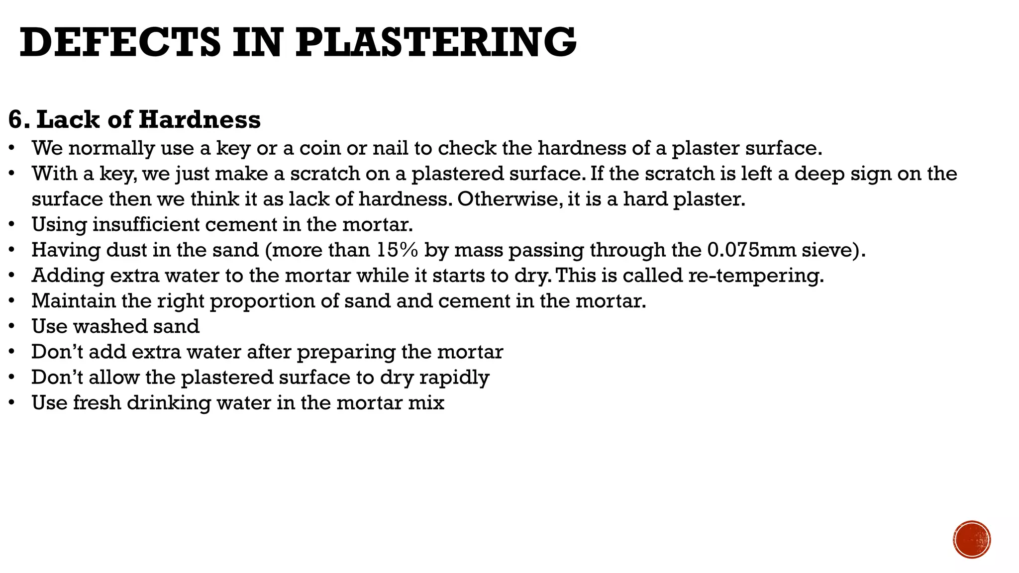 Defects in plastering | PDF