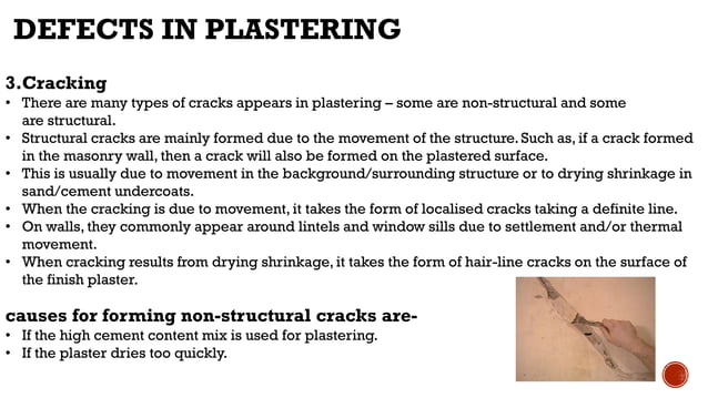 Defects in plastering | PPT