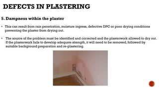 Defects in plastering | PDF