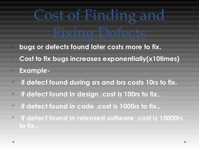 Defects in software testing