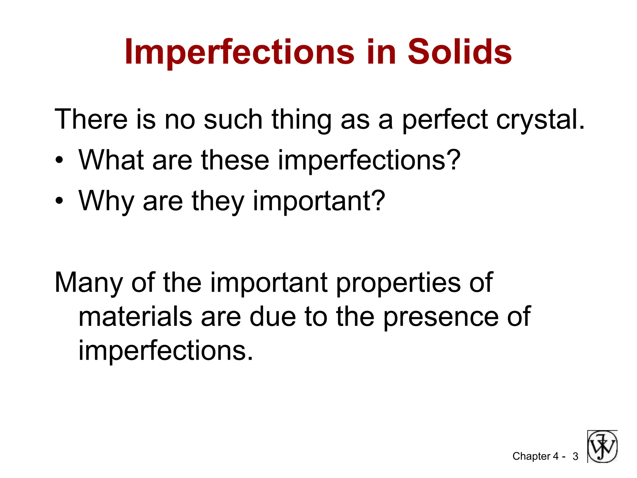 Subject Defects in Solids physics presentation | PPT