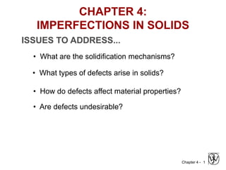 Subject Defects in Solids physics presentation | PPT | Chemistry | Science