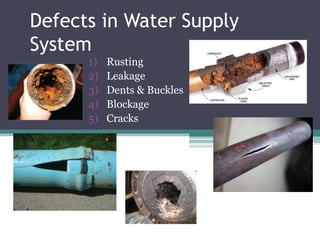 Defects and inspections of water supply system | PPTX