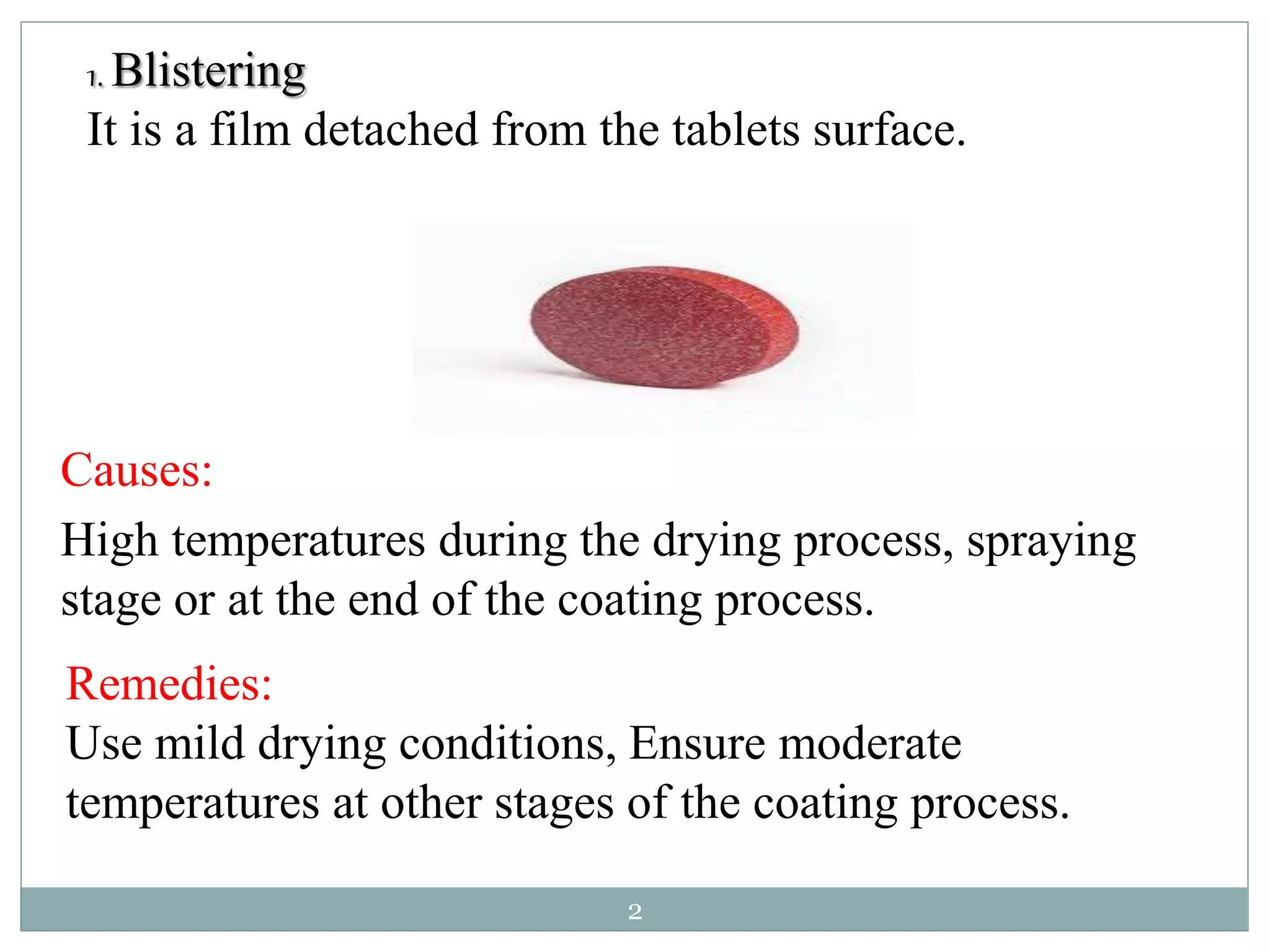 Defects in tablet coating | PPTX