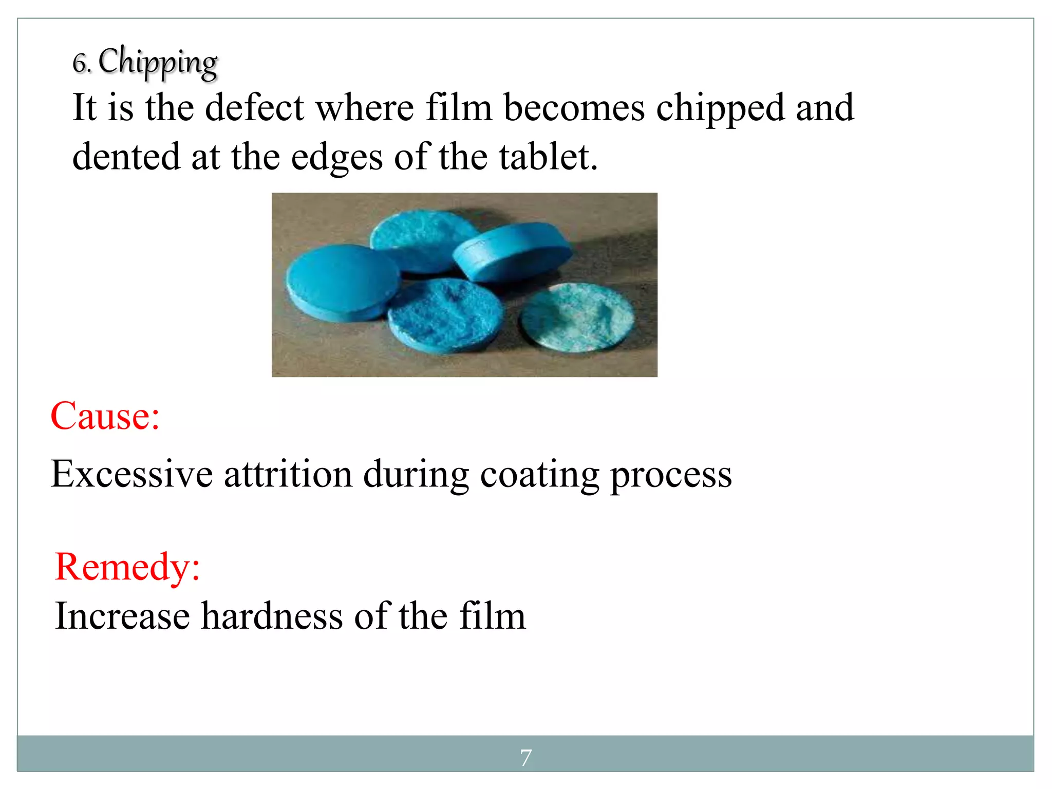 Defects in tablet coating | PPTX