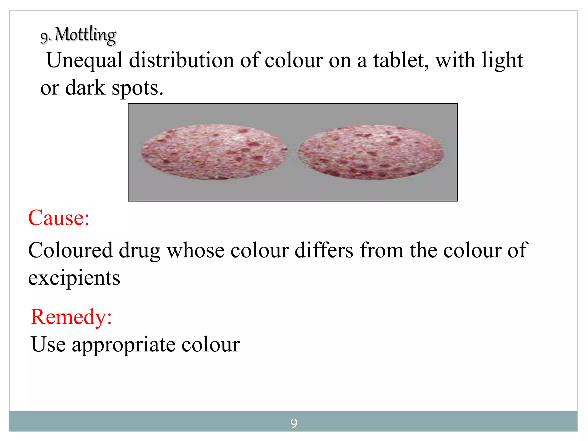 Defects in tablet coating | PPTX