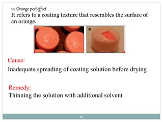 Defects in tablet coating | PPTX