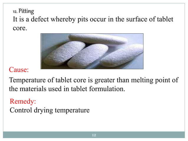 Defects in tablet coating | PPTX | Skin and Dermatology | Diseases and ...
