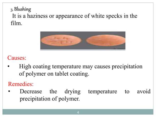 Defects in tablet coating | PPTX | Skin and Dermatology | Diseases and ...