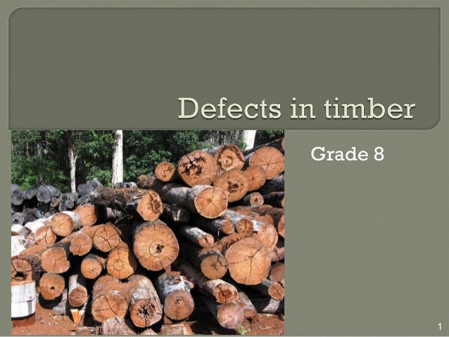 Defects in timber