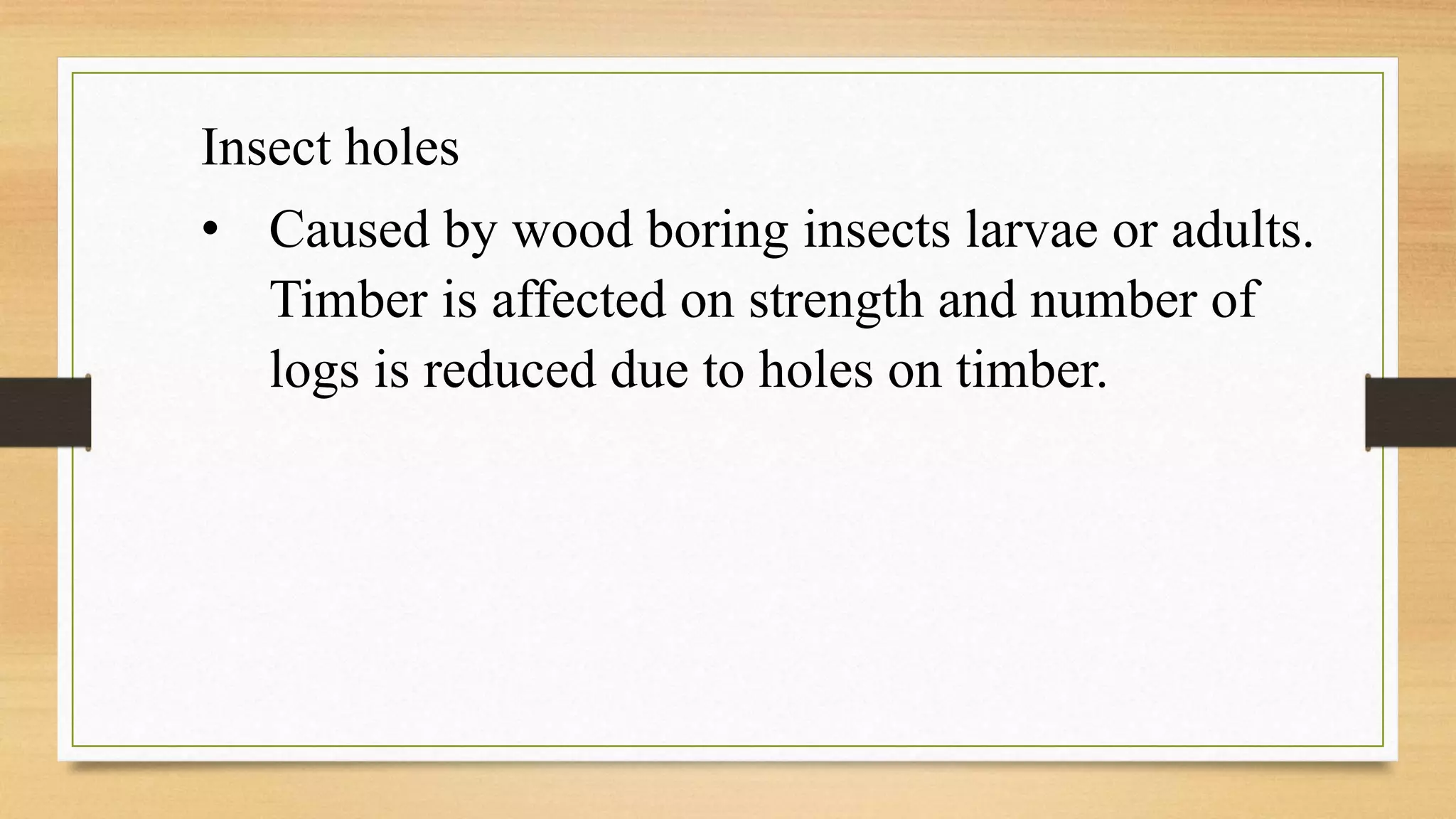 Defects in timber | PPTX