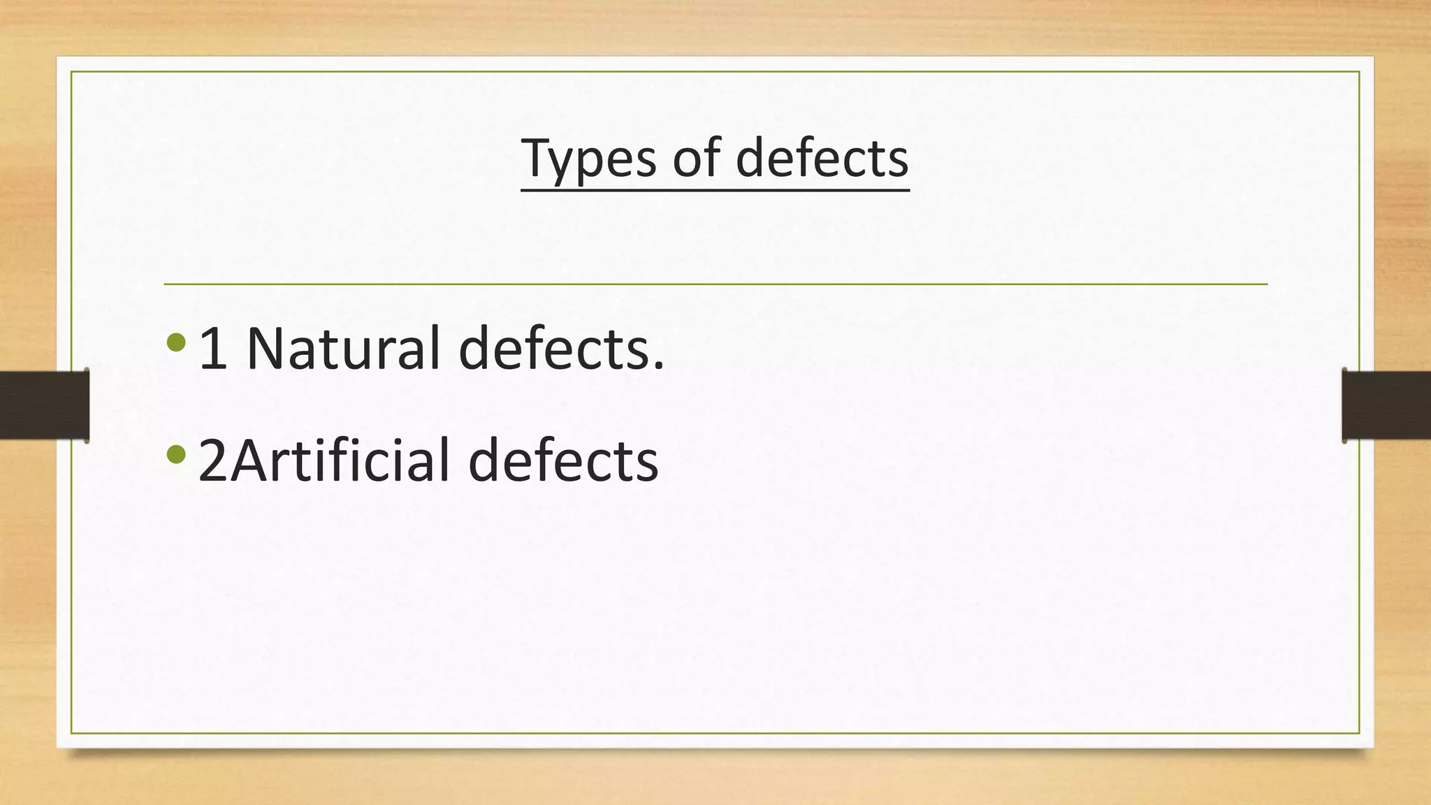 Defects in timber | PPTX