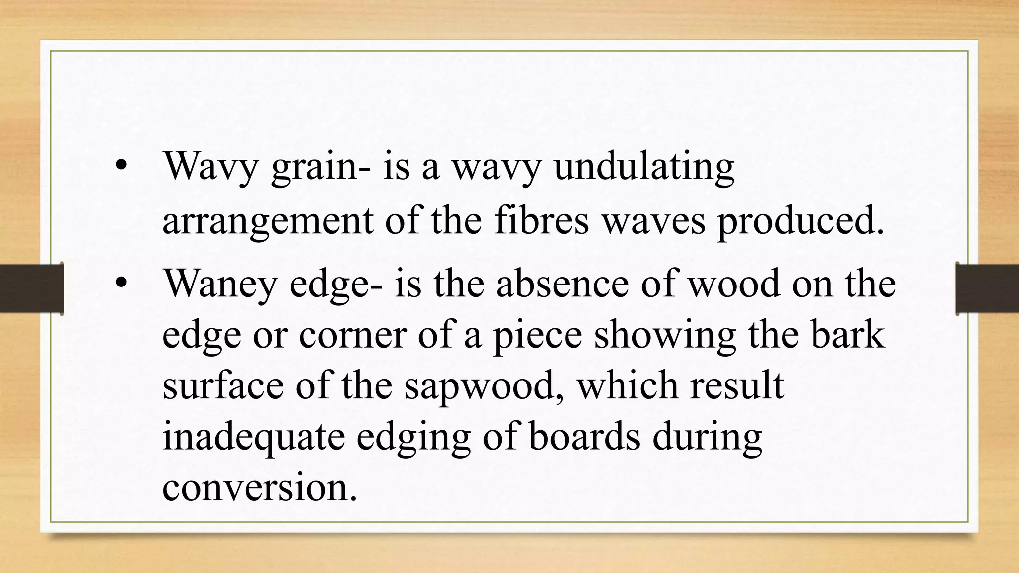 Defects in timber | PPTX