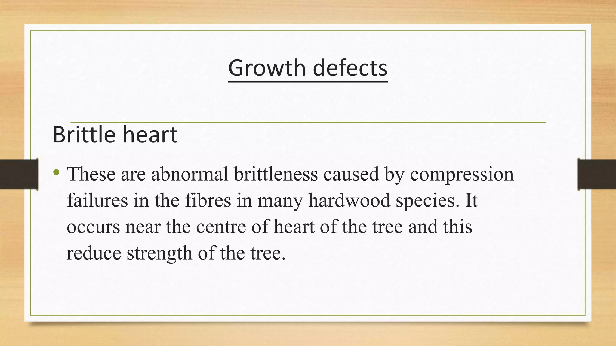 Defects in timber | PPTX