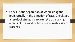 Defects in timber | PPTX