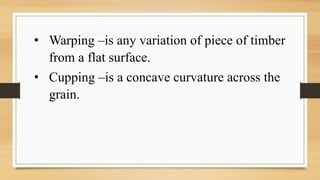 Defects in timber | PPTX