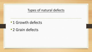 Defects in timber | PPTX