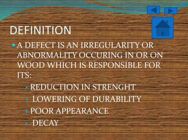 Defects in timber | PPTX