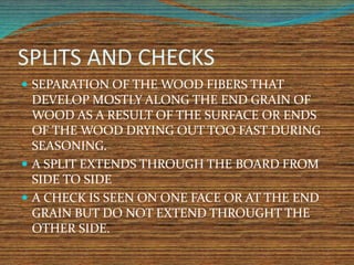Defects in timber | PPTX